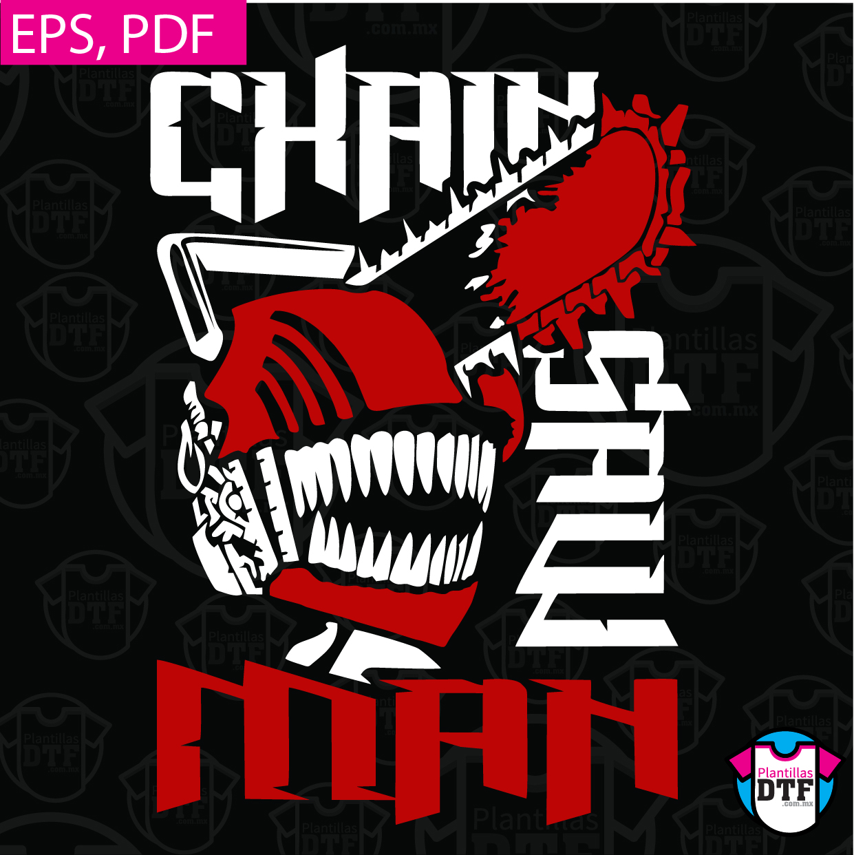 CHAINSAW MAN VECTOR2 EPS PDF-01-01 – PlantillasDTF